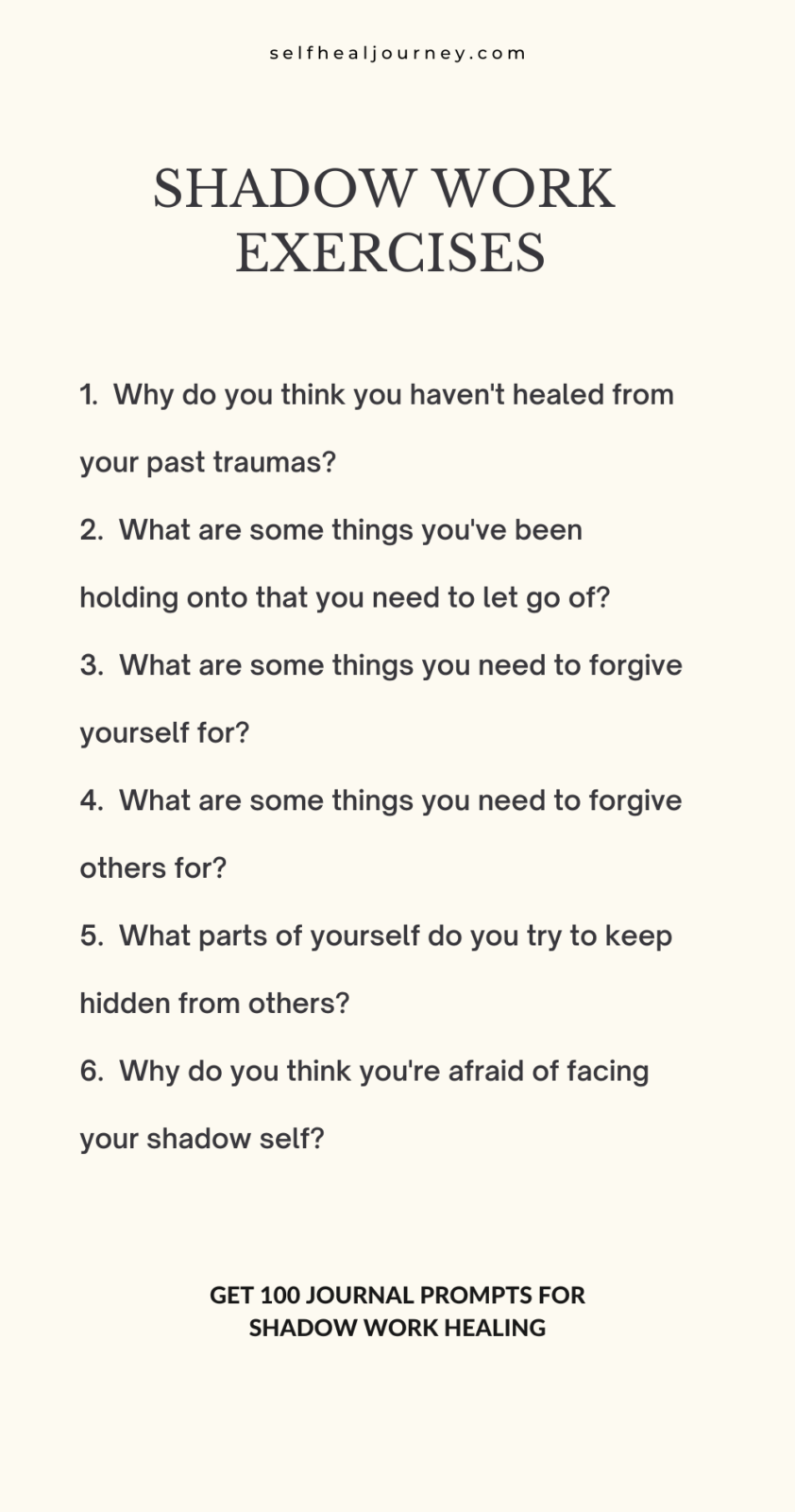 100 Shadow Work Prompts: A Guide To Shadow Work Healing