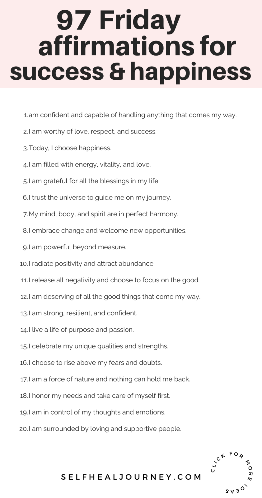 97 Friday Affirmations To Start The Weekend On A Positive Note
